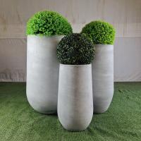 China Fiber Clay Planter D440x390mm Frost Resistant Custom Color for Patio Garden for sale
