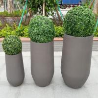 China Fiber Clay Planter D440x390mm Frost Resistant Custom Color for Patio Garden for sale