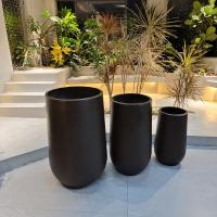 China Fiber Clay Planter D440x390mm Frost Resistant Custom Color for Patio Garden for sale