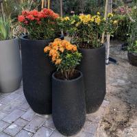 China Fiber Clay Planter D440x390mm Frost Resistant Custom Color for Patio Garden for sale