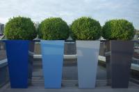 China Fiber Clay Planter D440x390mm Frost Resistant Custom Color for Patio Garden for sale