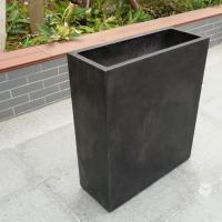 China Frost Resistant Round Fiber Clay Planter D440x390mm for Hotel Garden for sale