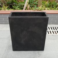 China Frost Resistant Round Fiber Clay Planter D440x390mm for Hotel Garden for sale