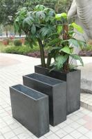 China Frost Resistant Round Fiber Clay Planter D440x390mm for Hotel Garden for sale