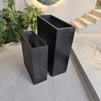 China Frost Resistant Round Fiber Clay Planter D440x390mm for Hotel Garden for sale
