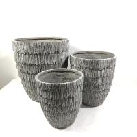 China Frost Resistant GRC Planter Pots 21.5cm Waterproof Fireproof Cement Flower Planters Indoor Outdoor for sale