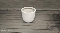 China Fiber Clay Planter Round D470xH450 Durable Lightweight Waterproof Fireproof for Garden Patio for sale