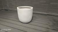 China Fiber Clay Planter Round D470xH450 Durable Lightweight Waterproof Fireproof for Garden Patio for sale