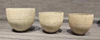 China Fiber Clay Planter Round 450x410mm Fireproof Frost Resistant Indoor Outdoor 5-6 Years for sale