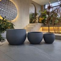 China Durable And Stylish Fiber Clay Planter Collection For Restaurant for sale