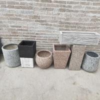 China Quangui Fiber Clay Planter Round Powder Coated D440x390mm Modern Style for sale