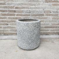 China Quangui Fiber Clay Planter Round Powder Coated D440x390mm Modern Style for sale