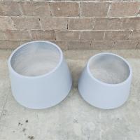 China Quangui Fiber Clay Planter Round Powder Coated D440x390mm Modern Style for Patio Garden for sale