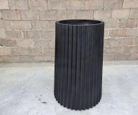 China Quangui Fiber Clay Planter Round D440x390mm Powder Coated Modern Plant Pot for sale