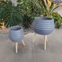 China High Durability Fiber Clay Planters For Garden Fire Resistant for sale