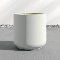 China Wholesale Fiber Clay Planter Round D440x390mm Powder Coated Modern Plant Pot for sale