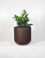 China Wholesale Fiber Clay Planter Round D440x390mm Powder Coated Modern Plant Pot for sale