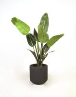 China Wholesale Fiber Clay Planter Round D440x390mm Powder Coated Modern Plant Pot for sale
