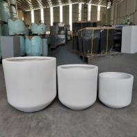 China Wholesale Fiber Clay Planter Round D440x390mm Powder Coated Modern Plant Pot for sale