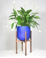 China Wholesale Fiber Clay Planter Round D440x390mm Powder Coated Modern Plant Pot for sale