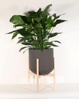 China Wholesale Fiber Clay Planter Round D440x390mm Powder Coated Modern Plant Pot for sale