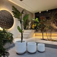 China Wholesale Fiber Clay Planter Round D440x390mm Powder Coated Modern Plant Pot for sale