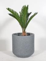 China Wholesale Fiber Clay Planter Round D440x390mm Powder Coated Modern Plant Pot for sale