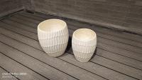 China Fiber Clay Planter Round 330x410mm Frost Resistant Indoor Outdoor Long Lasting 5-6 Years for sale