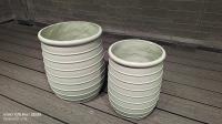 China Custom Fiber Clay Planter with Drainage Holes for Indoor Hotel Garden Home 2 Sizes for sale