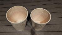 China Fiber Clay Planter 350x400mm Hand Carved Durable Lightweight for Indoor Hotel Garden for sale