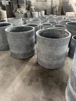 China Quangui Fiber Clay Planter Round D440x390mm Powder Coated Fading Resistant for Patio Garden for sale