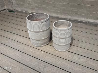 China Quangui Round Fiber Clay Planter Waterproof Fireproof 300x410mm for Indoor Outdoor Garden for sale