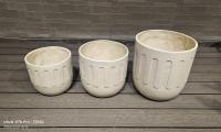 China Fiber Clay Planter Φ170 H210 Round Modern Indoor Outdoor Durable Lightweight Custom Color for sale