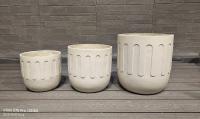 China Fiber Clay Planter Φ170 H210 Round Modern Indoor Outdoor Durable Lightweight Custom Color for sale