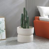 China Rust Resistant Fiber Clay Planters Smooth Surface Easily Assembled for sale