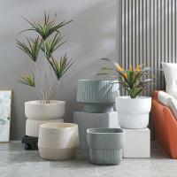 China Rust Resistant Fiber Clay Planters Smooth Surface Easily Assembled for sale