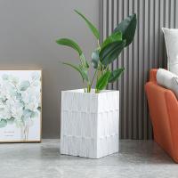 China Quangui Round Fiber Clay Planter D440x390mm Powder Coated Frost Resistant for sale