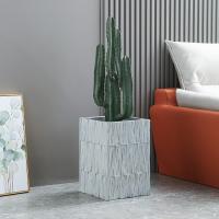China Quangui Round Fiber Clay Planter D440x390mm Powder Coated Frost Resistant for sale