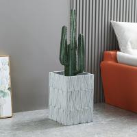 China Quangui Round Fiber Clay Planter D440x390mm Powder Coated Frost Resistant for sale