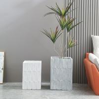 China Quangui Round Fiber Clay Planter D440x390mm Powder Coated Frost Resistant for sale