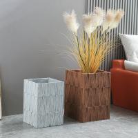 China Quangui Round Fiber Clay Planter D440x390mm Powder Coated Frost Resistant for sale