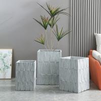China Quangui Round Fiber Clay Planter D440x390mm Powder Coated Frost Resistant for sale