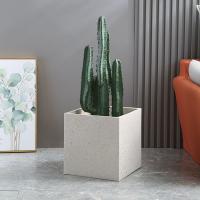 China Quangui Round Fiber Clay Planter D440x390mm Powder Coated Frost Resistant for sale