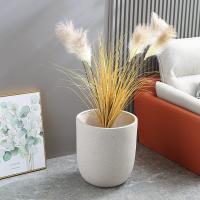 China Quangui Round Fiber Clay Planter D440x390mm Powder Coated Frost Resistant for sale