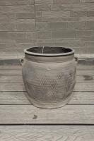 China Reinforced Clay Planter 34x32.5x30cm Frost Resistant Indoor Decoration Hand Carved Fiber Clay Pot for sale