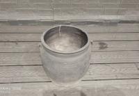 China Reinforced Clay Planter 34x32.5x30cm Frost Resistant Indoor Decoration Hand Carved Fiber Clay Pot for sale