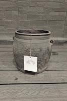 China Reinforced Clay Planter 34x32.5x30cm Frost Resistant Indoor Decoration Hand Carved Fiber Clay Pot for sale
