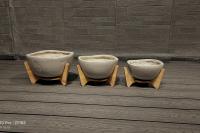 China Fiber Clay Planter 7-8 Years Indoor Hand Carved Modern Reinforced Plant Pot for sale