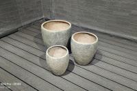 China Round Fiber Clay Planter 440x500mm for Indoor Outdoor Barbecue Charcoal Oven for sale