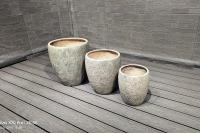 China Round Fiber Clay Planter 440x500mm for Indoor Outdoor Barbecue Charcoal Oven for sale